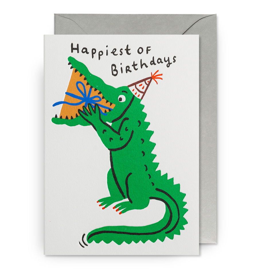 Retro Croc Birthday Card – Red Pegasus