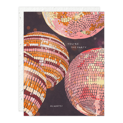 Disco Ball Birthday Card – Red Pegasus