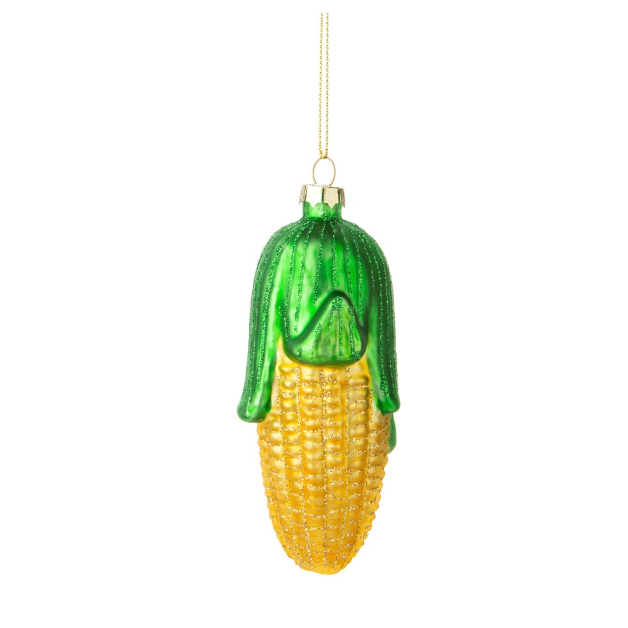Corn Cob Glass Ornament – Red Pegasus
